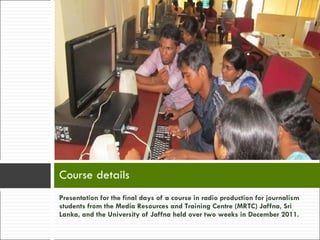 Checklist for radio production course | PPT | Hobbies & Interests