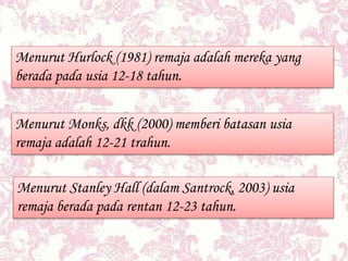 Perkembangan Peserta Didik. "Remaja" | PPTX