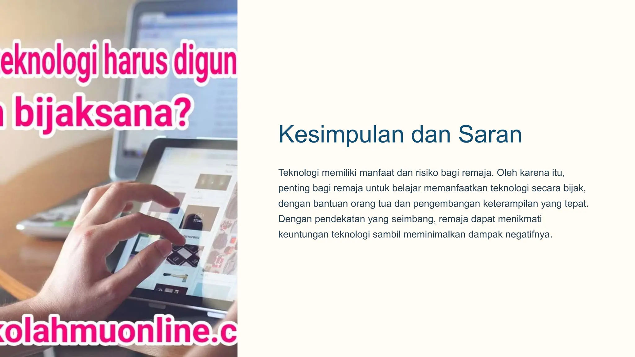 REMAJA Pemanfaatan-Teknologi-Secara-Bijak-.pptx