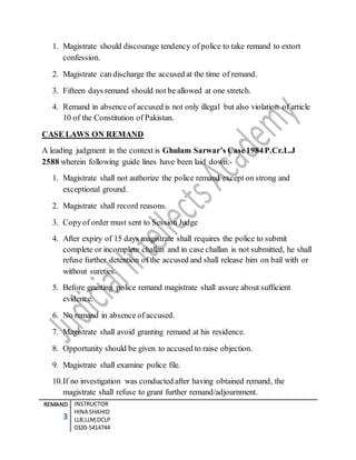 #Remand and its kinds | DOCX