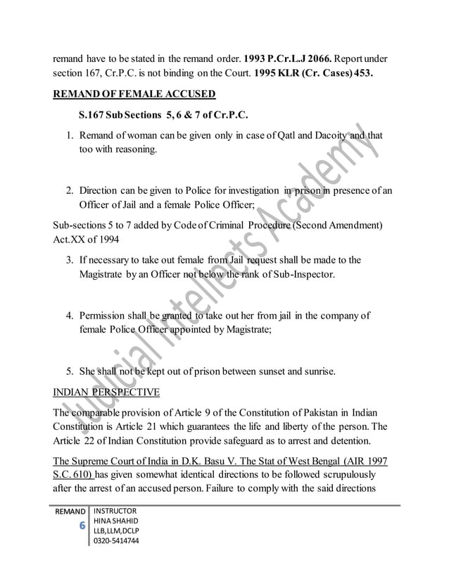 #Remand and its kinds | DOCX