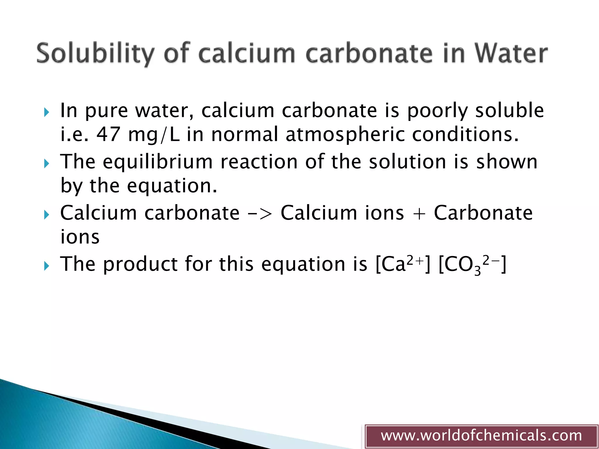 Remarkable facts of calcium carbonate | PPTX