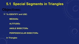 Comprehensive Guide to Special Segments in Triangles: Medians ...