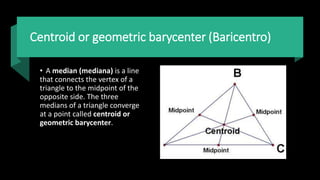 Remarkable points and straight lines in a triangle | PPTX