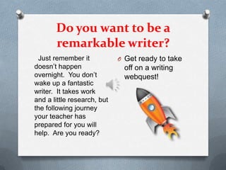 Remarkable writing | PPTX | Homework and Study | Education