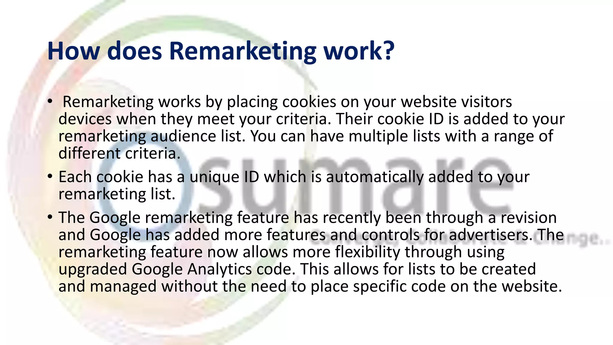 Remarketing | PPTX | Internet | Computing