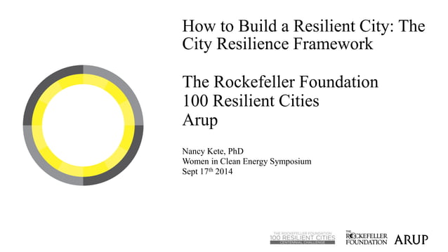 How to Build a Resilient City: The City Resilience Framework | PDF ...
