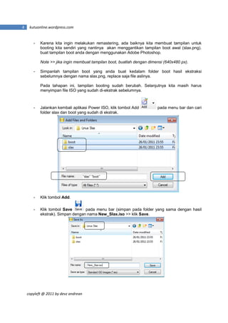 Remastering linux slax | PDF