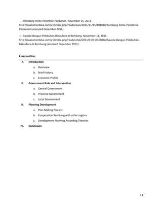 Rembang (assignment in MPWK) | PDF | Developmental Sites | Real Estate