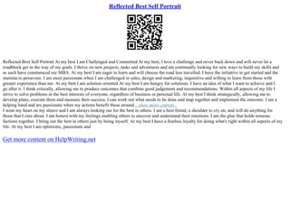 Rembrandt Self Portrait Analysis | PDF