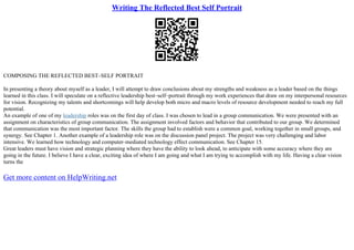 Rembrandt Self Portrait Analysis | PDF