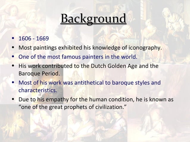 Rembrandt van rijn | PPT | Painting | Arts and Crafts