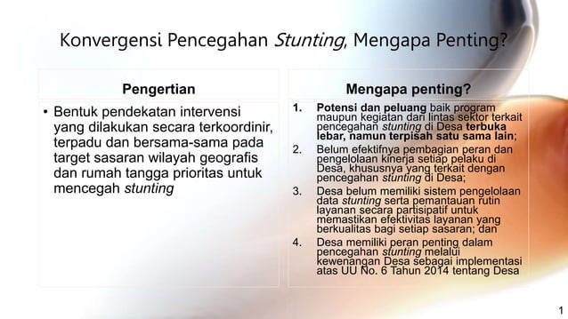 REMBUG STUNTING Konvergensi pencegahan stunting | PPTX