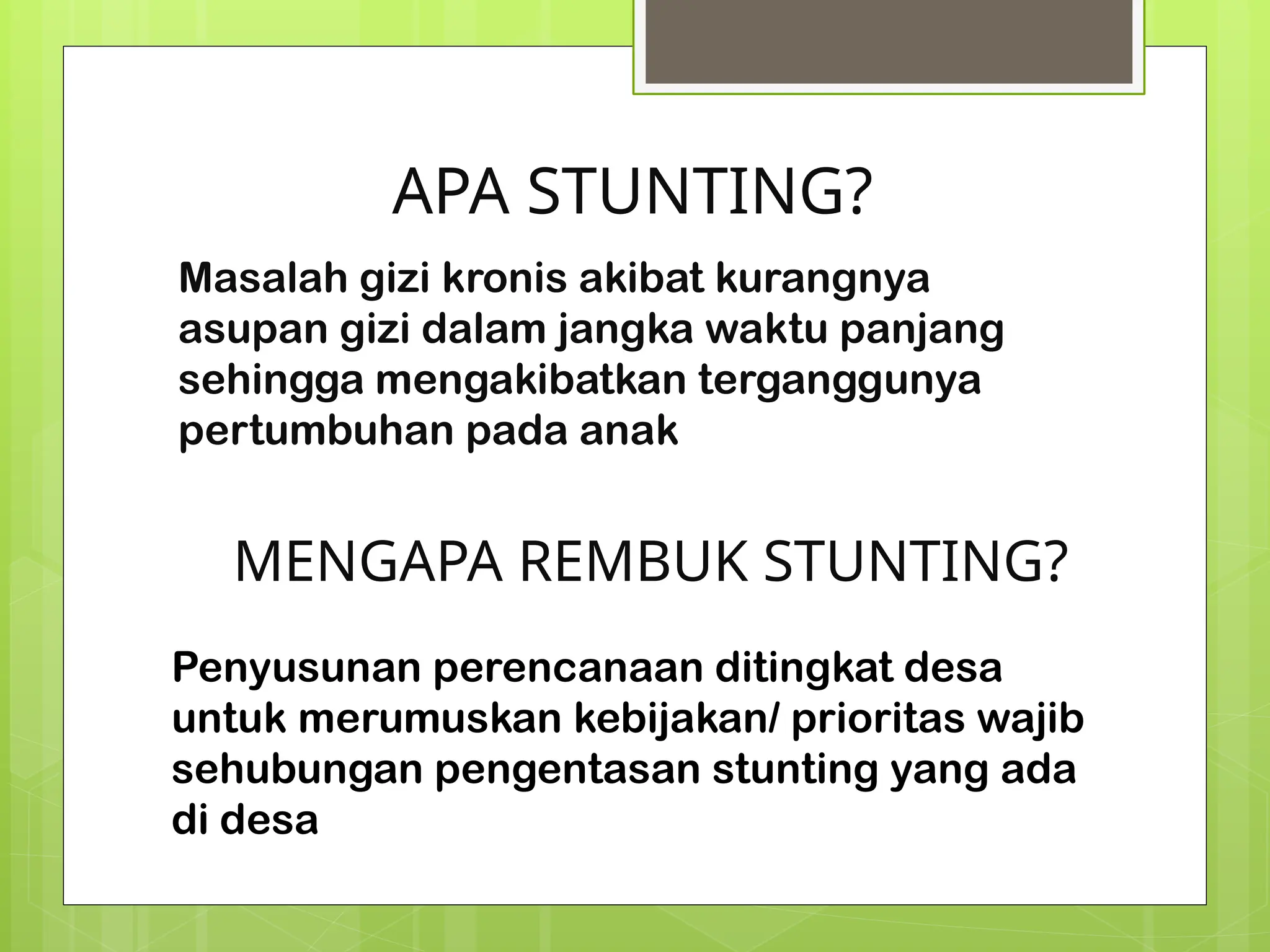 REMBUK STUNTING PENAWAR REJO KABUPATEN TULANG BAWANG | PPTX