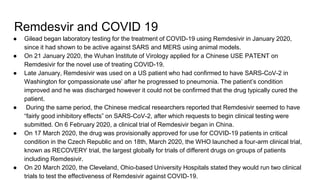 Remdesivir ; Role of remdesivir in COVID 19 | PPTX