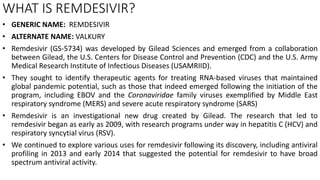Remdesivir drug slideshare | PPTX