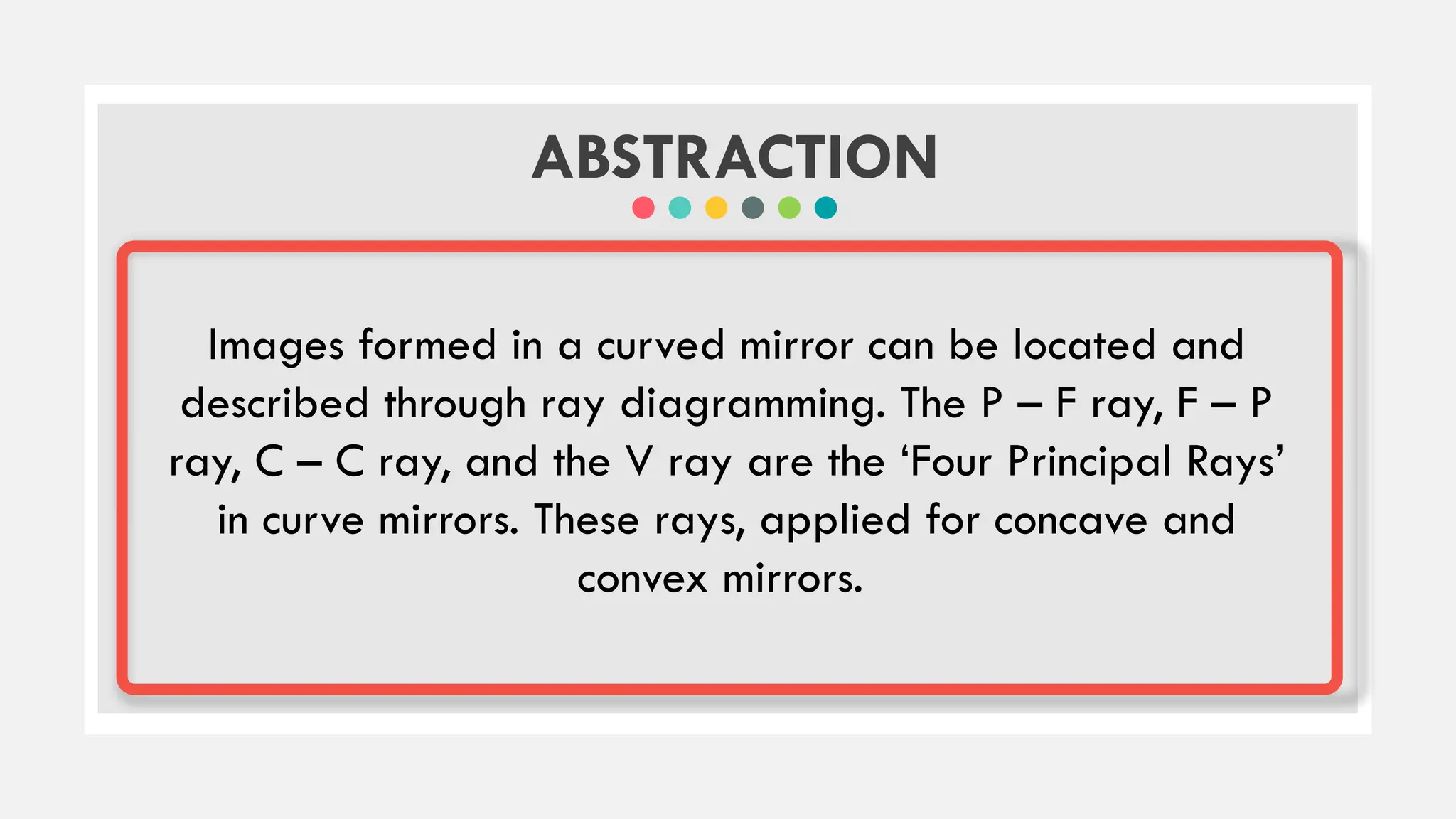 RAY DIAGRAMMING OF CURVED MIRROR IN SCIENCE 10 | PPTX
