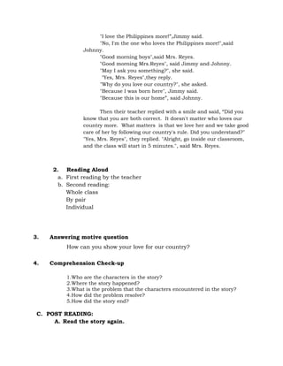 REMEDIAL LESSON ENGLISH 2 RETELLING STORY | DOCX