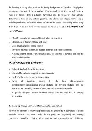 Remedial education | DOCX