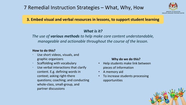 REMEDIAL INSTRUCTION.pptx | Education industry | Industries