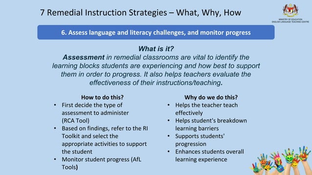 REMEDIAL INSTRUCTION.pptx | Education industry | Industries