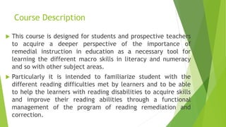 Remedial Instruction in Education | PPTX