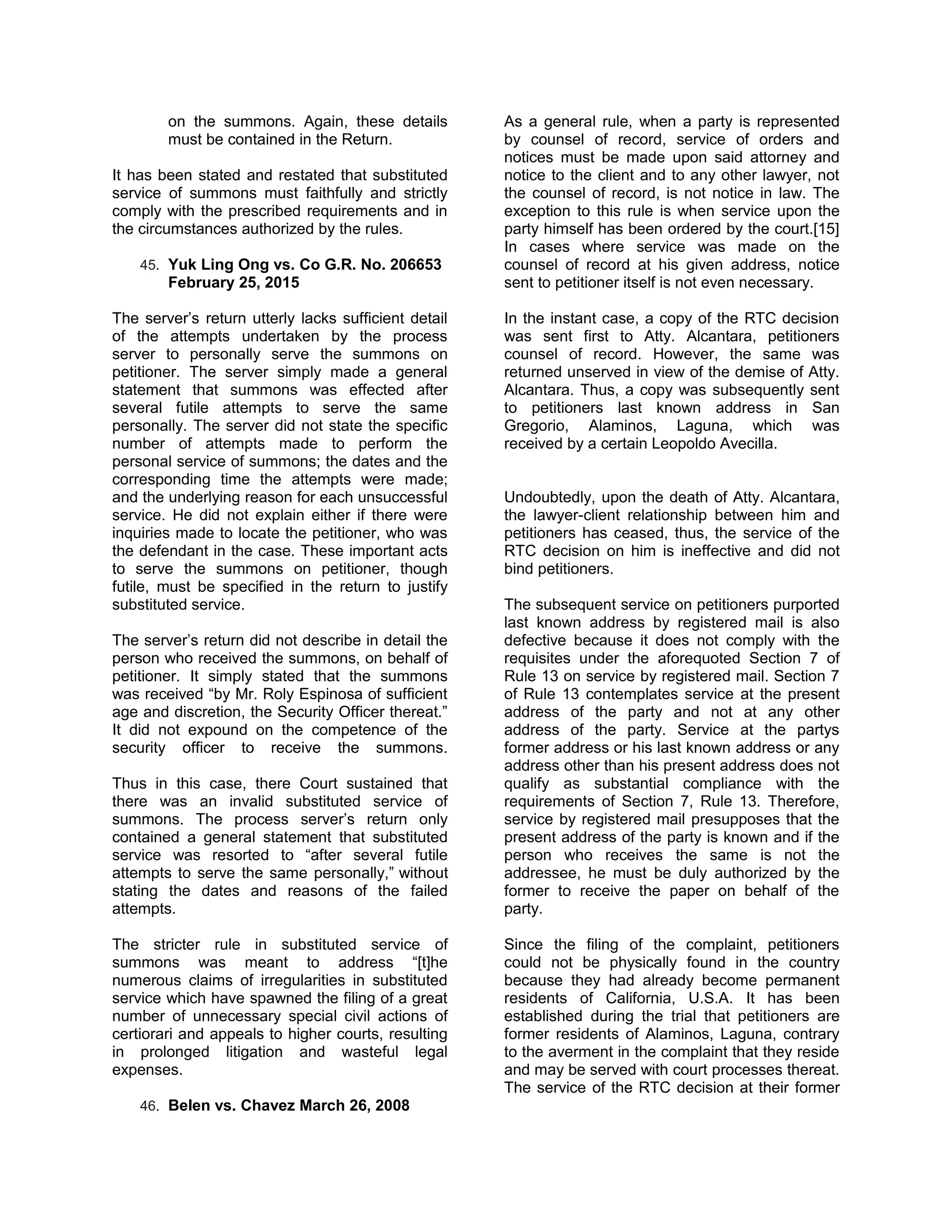 Remedial law case principles | DOC | Law