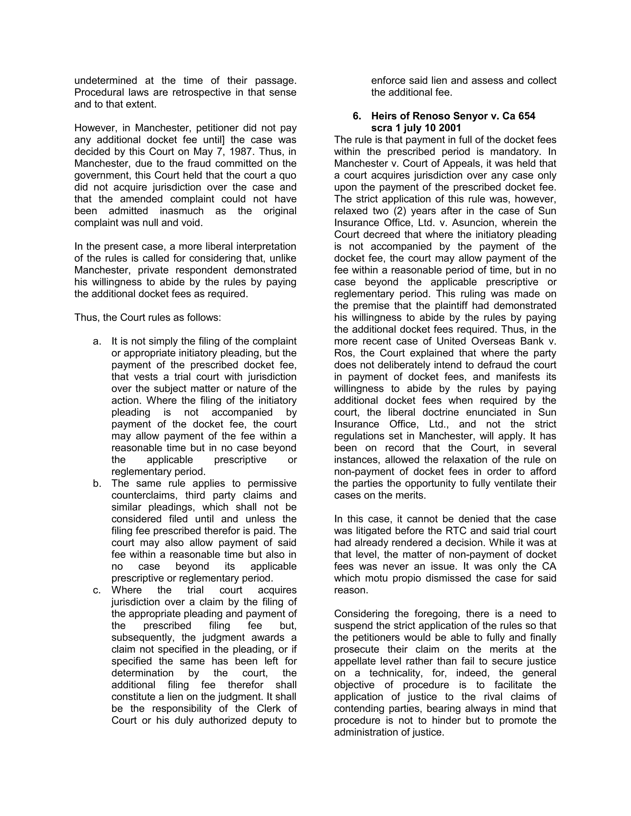 Remedial law case principles | DOC | Law