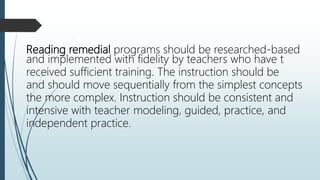 Remedial reading | PPTX