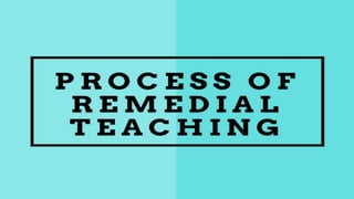 Remedial strategies | PPTX | Education