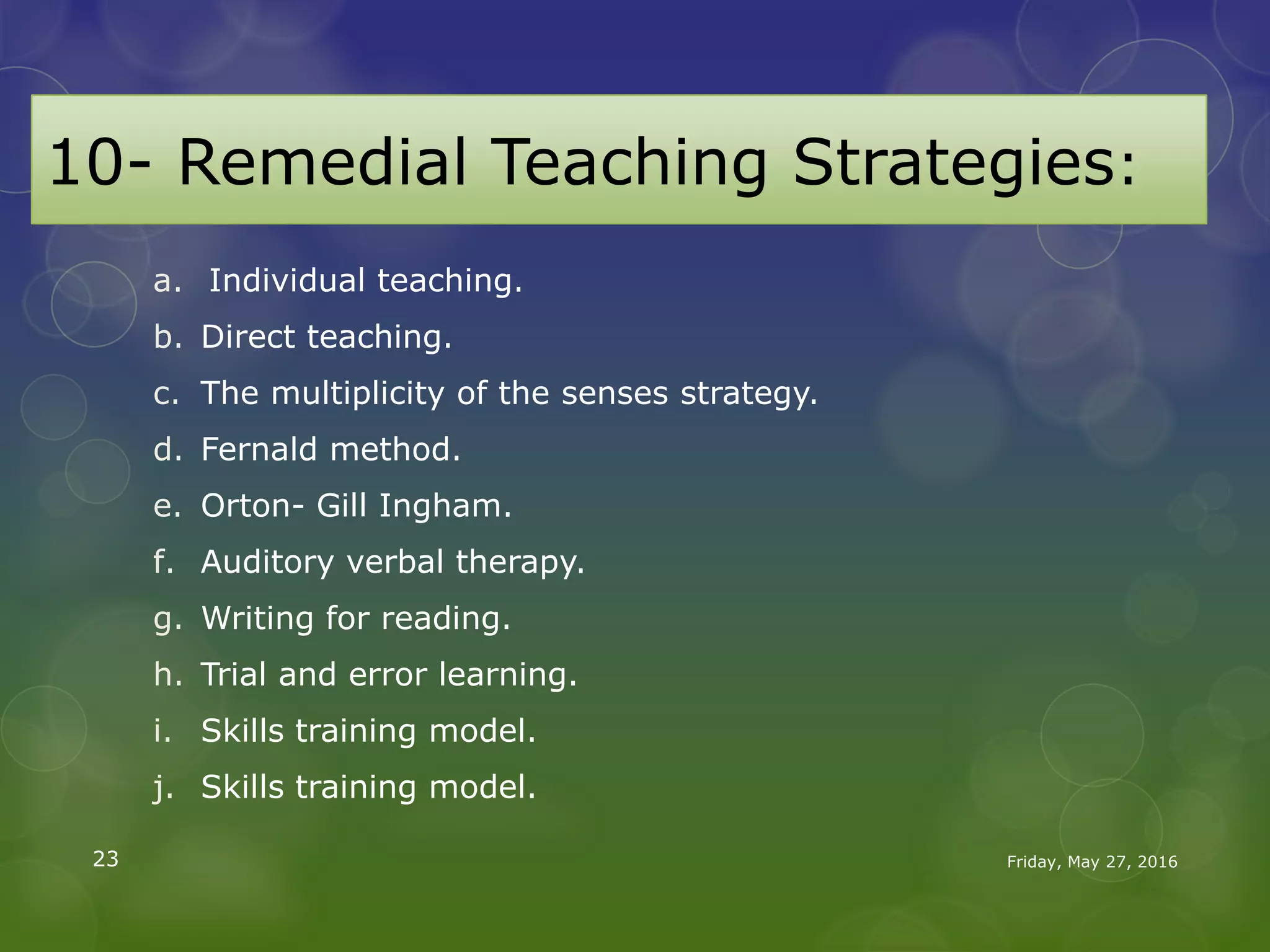 Remedial teaching strategies | PPTX
