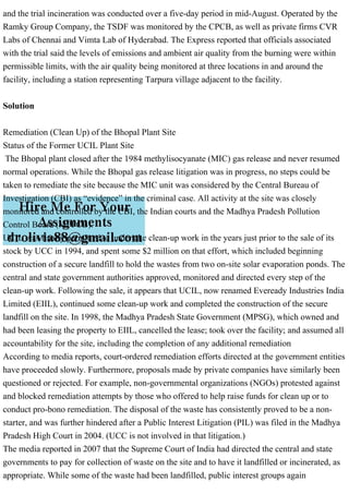 Remediation (Clean Up) of the Bhopal Plant SiteStatus of the Forme.pdf