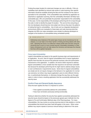 How-To-Guide for Software Security Vulnerability Remediation | PDF