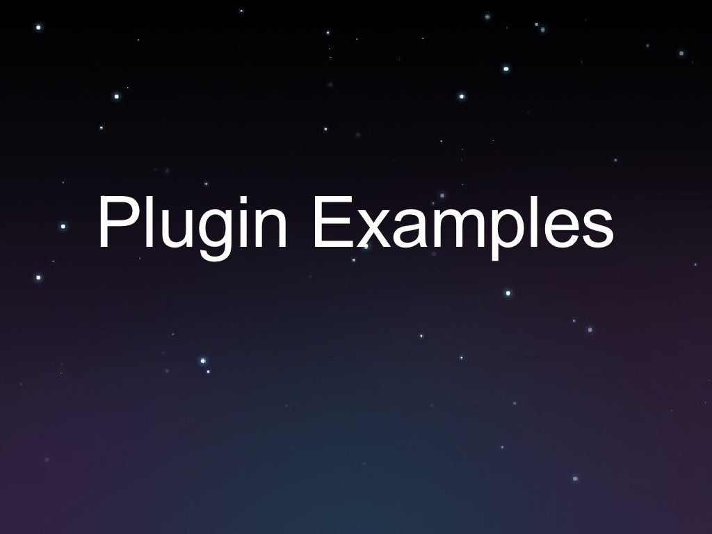 Plugin Examples 