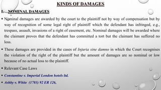 Remedies under law of torts | PPTX