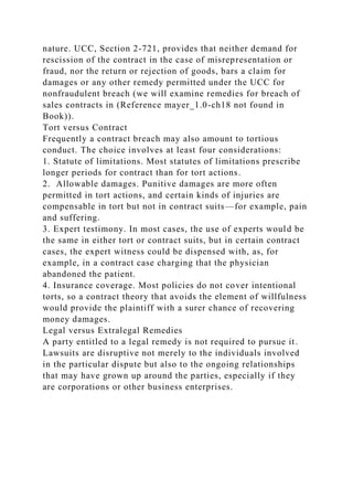 RemediesA valid agreement has been made, the promisor’s duties h.docx