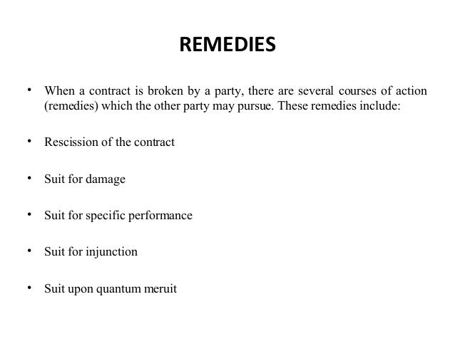Remedies For Breach Of Contract remedies-for-breach-of-contract