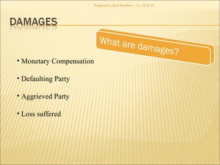 Remedies for breach of contract | PPT