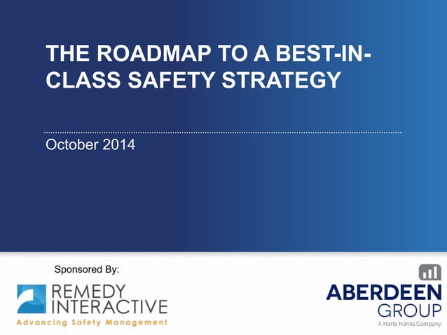 The Roadmap to a Best-In-Class Safety Strategy | PPTX