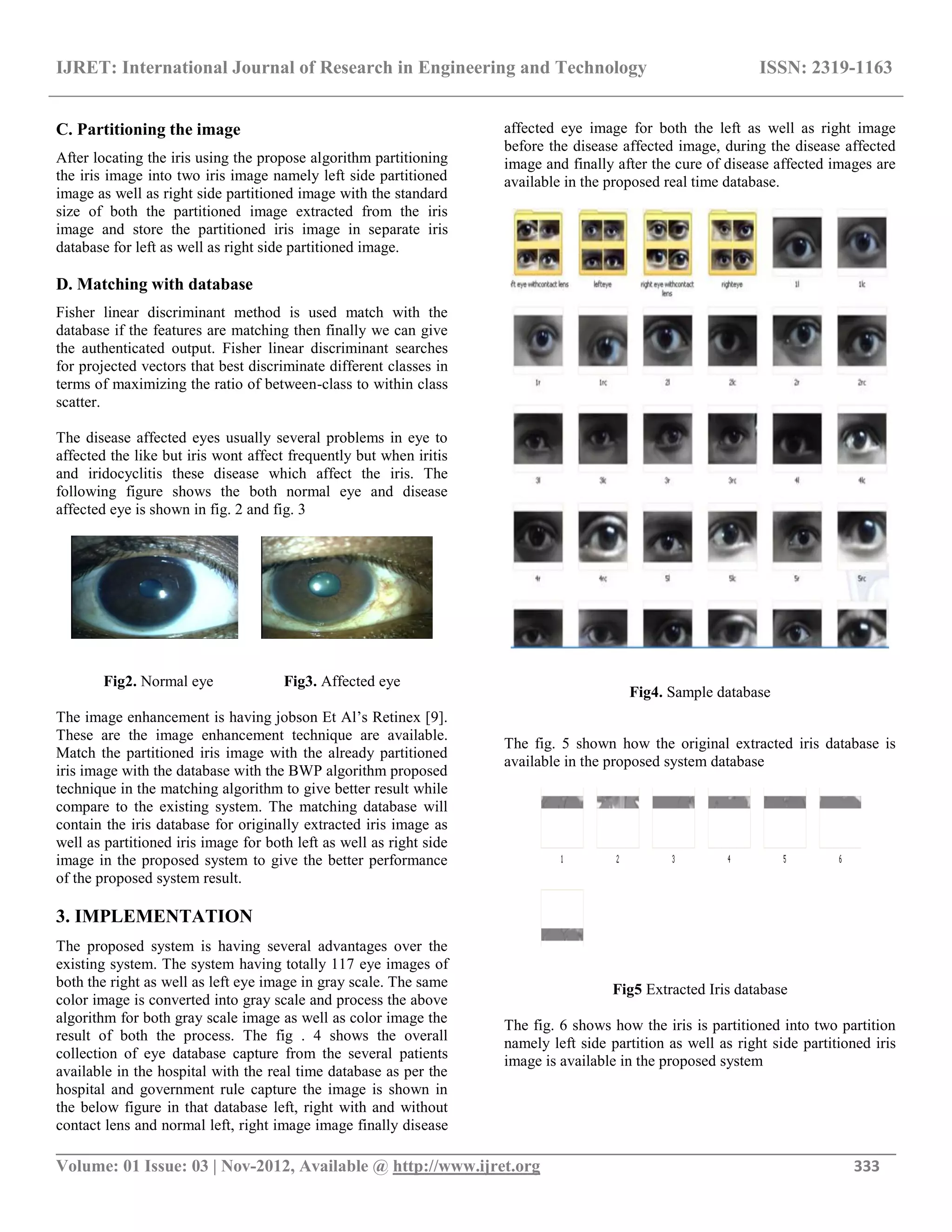 Remedy for disease affected iris in iris recognition | PDF