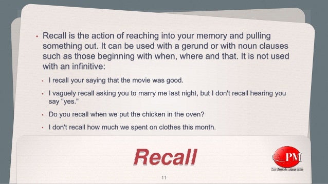 Remember, Remind and Recall