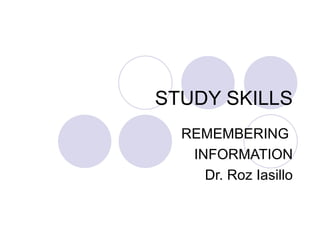Study Skills | PPT