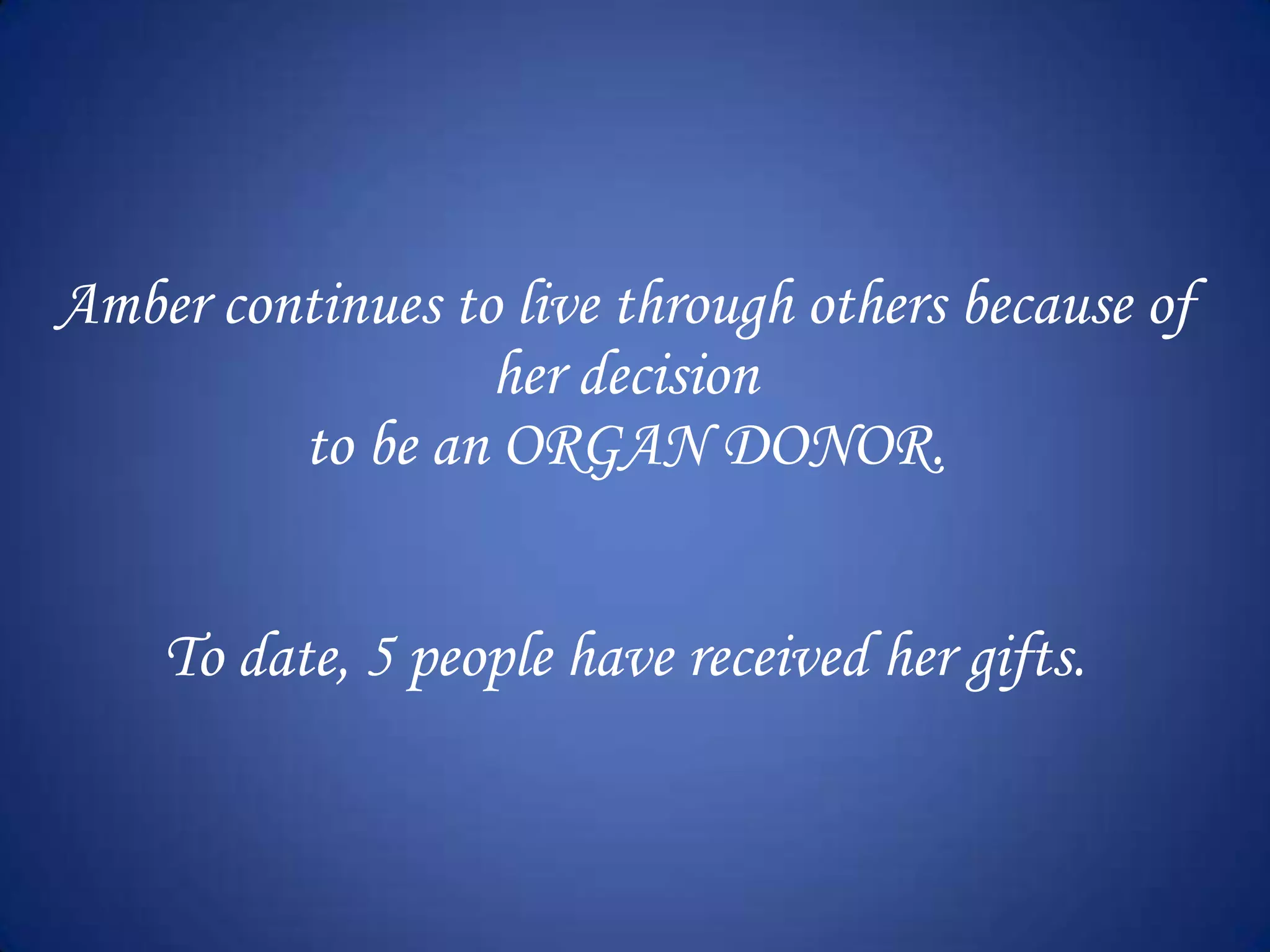 Remembering Amber | PPT