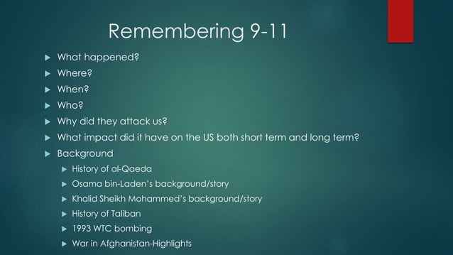 Remembering 9 11 | PPTX