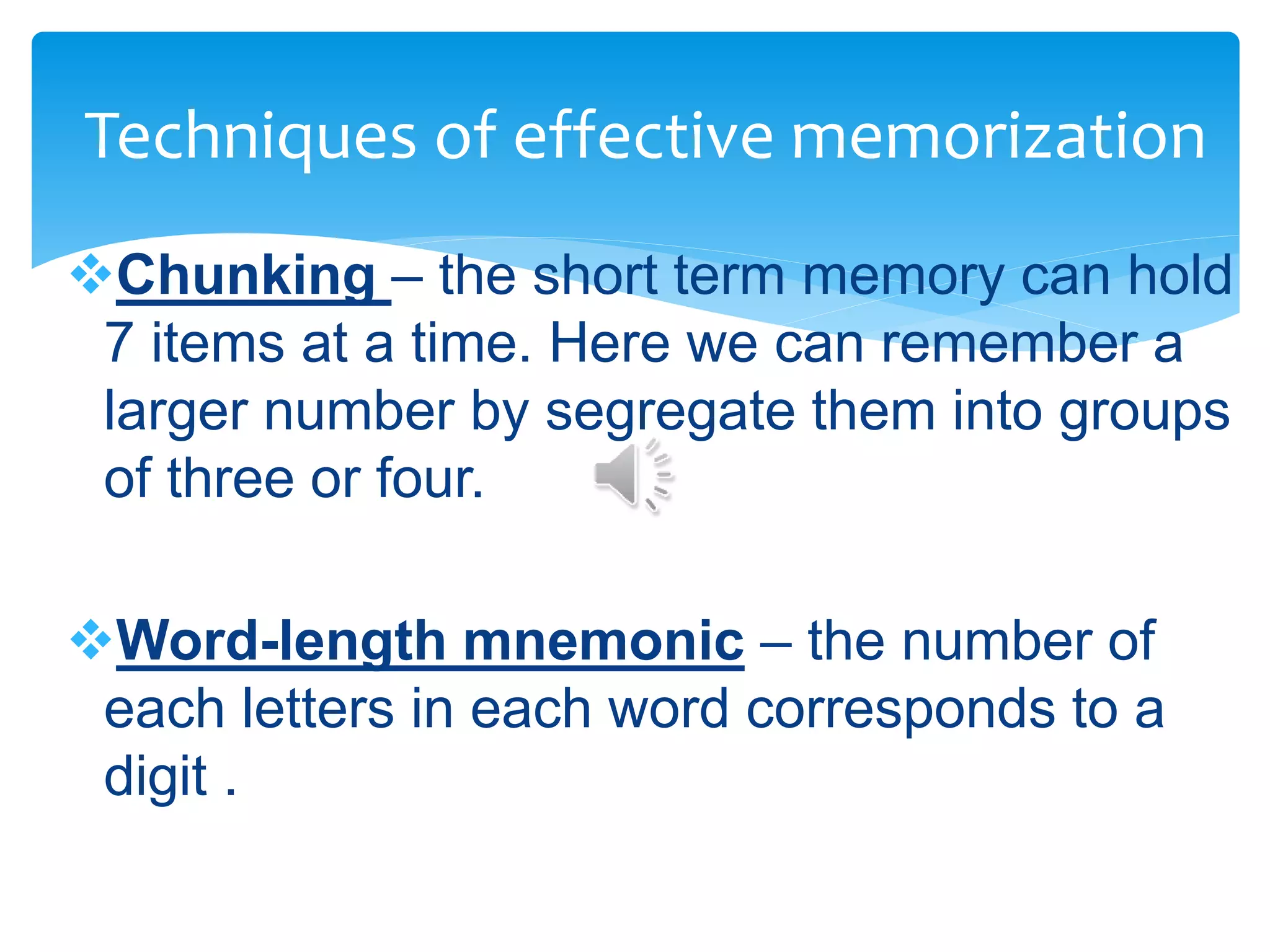 Remembering and forgetting | PPT