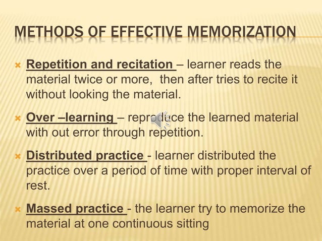 Remembering and forgetting | PPT