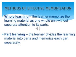 Remembering and forgetting | PPT