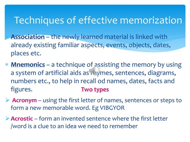 Remembering and forgetting | PPT