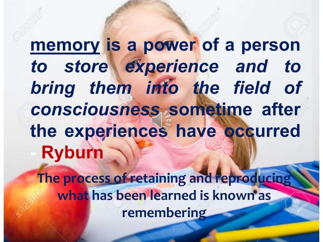 Remembering and forgetting | PPT