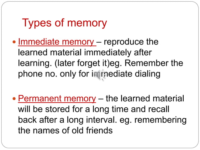 Remembering and forgetting | PPT